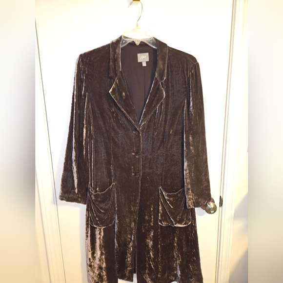 J. Jill | Jackets & Coats | J Jill Chocolate Velvet Jacket | Poshmark